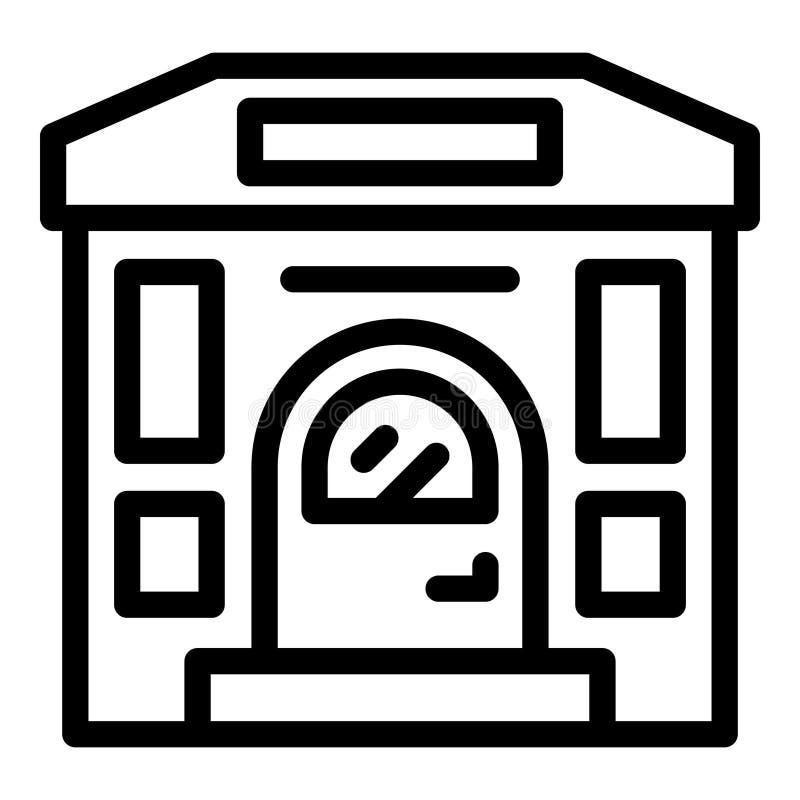 Post Office Icon Outline Vector. Parcel Locker Stock Illustration ...