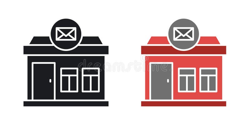 Post office icon vector stock vector. Illustration of table - 348158896