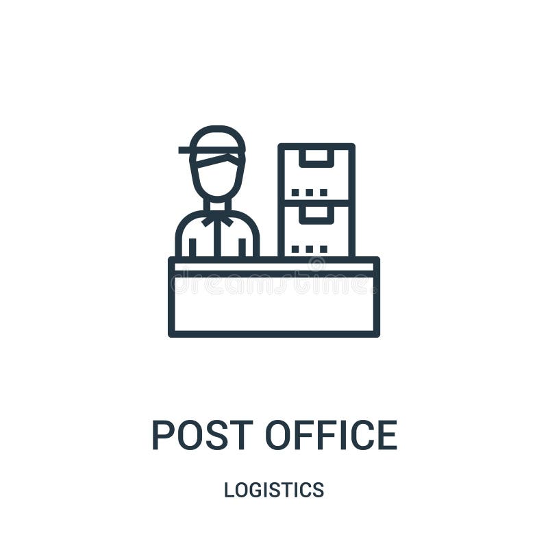 Post Office Icon Vector from Logistics Collection. Thin Line Post ...