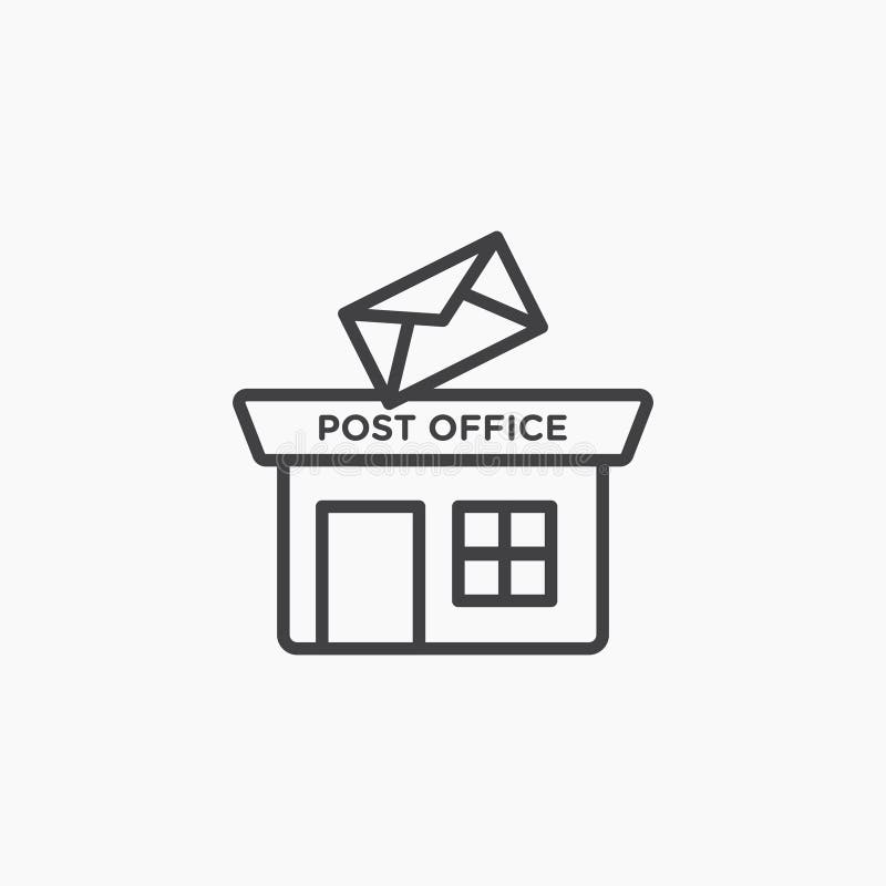 Post office icon vector stock vector. Illustration of button - 348312554