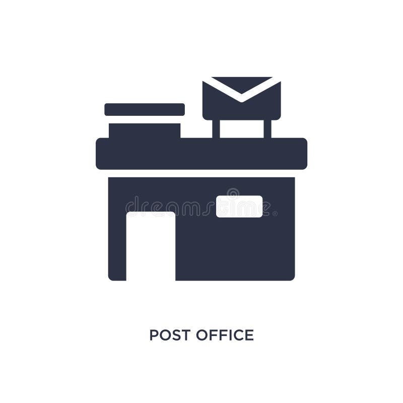 Post Office Icon on White Background. Simple Element Illustration from ...