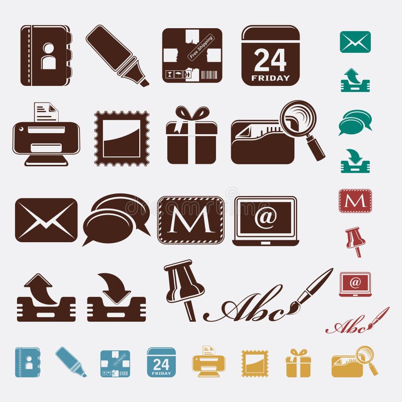 Document and office icons stock vector. Illustration of pencil - 10938262