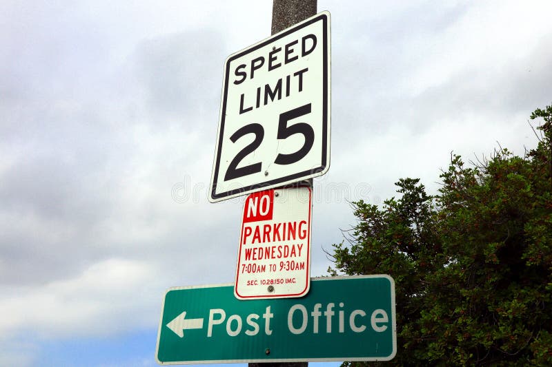 Post Office Indication Sign on the Street Stock Photo - Image of office ...