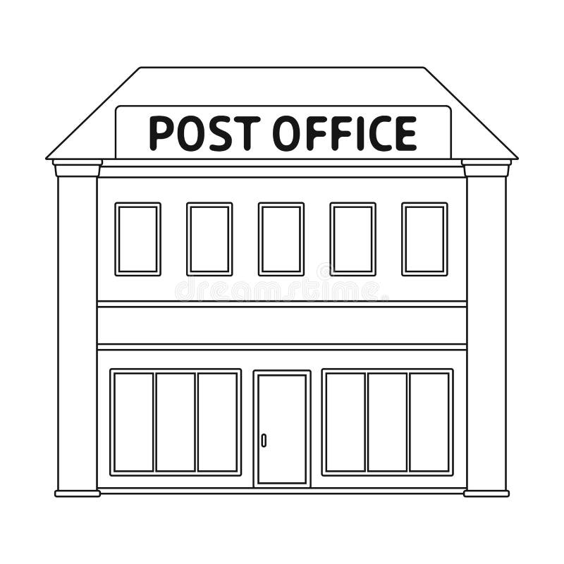 Post Office.Mail and Postman Single Icon in Outline Style Vector Symbol ...