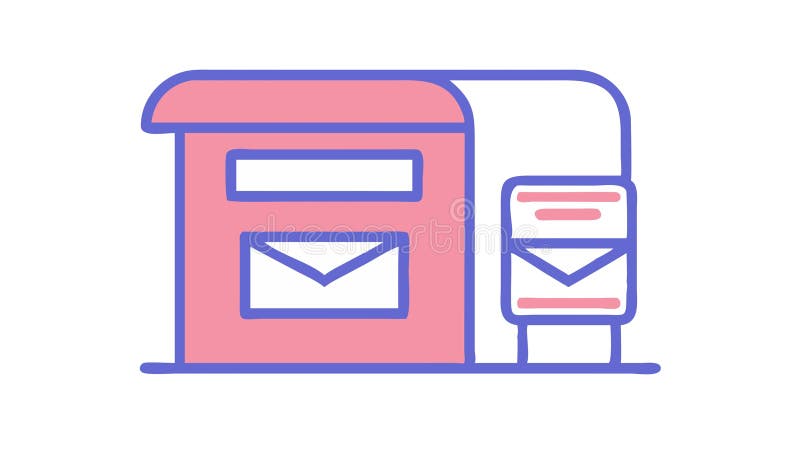 Post Office or Mailbox Icon, Mail Delivery Vector Graphic, Vector ...