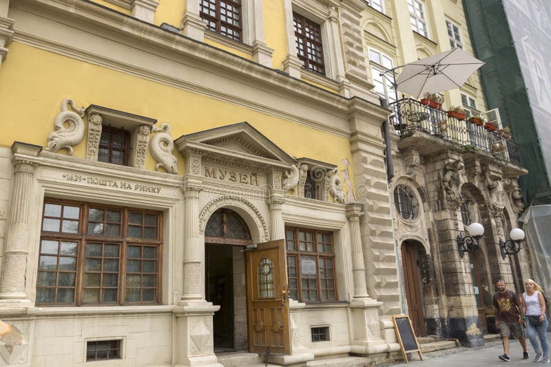 Post Office Museum in the Center of Lviv Editorial Stock Photo - Image ...