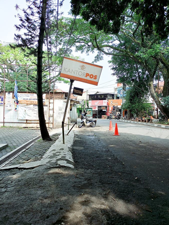 A Post Office Pole that Has Become Slanted Editorial Image - Image of ...