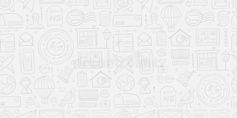 Post Office. Seamless Pattern for Your Design Stock Vector ...