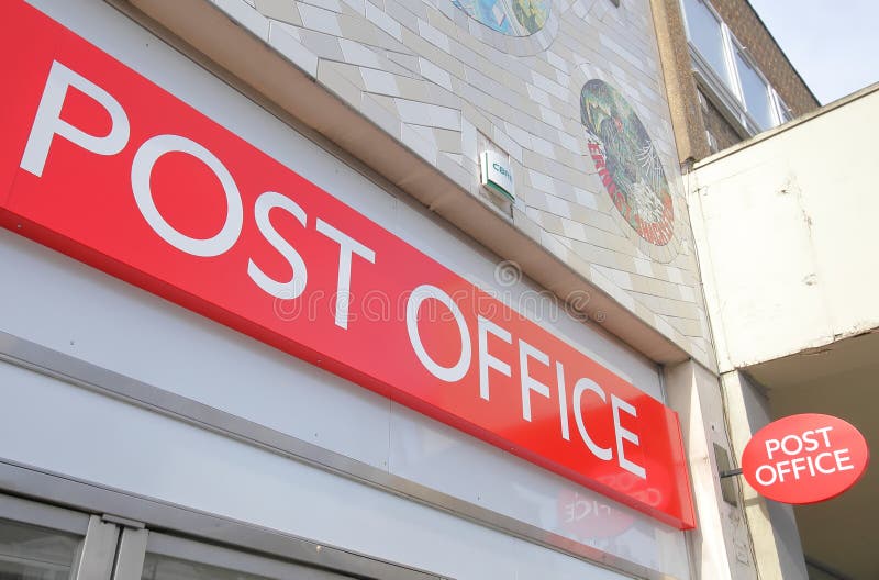 Post office sign London UK editorial photography. Image of office ...