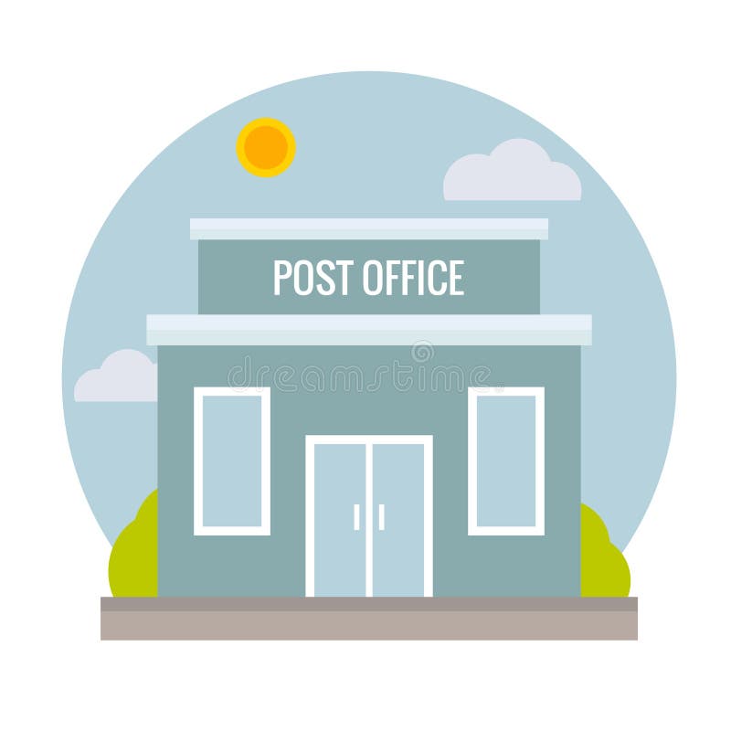 Post Office Concept Vector Illustration In Flat Style. Stock Vector ...