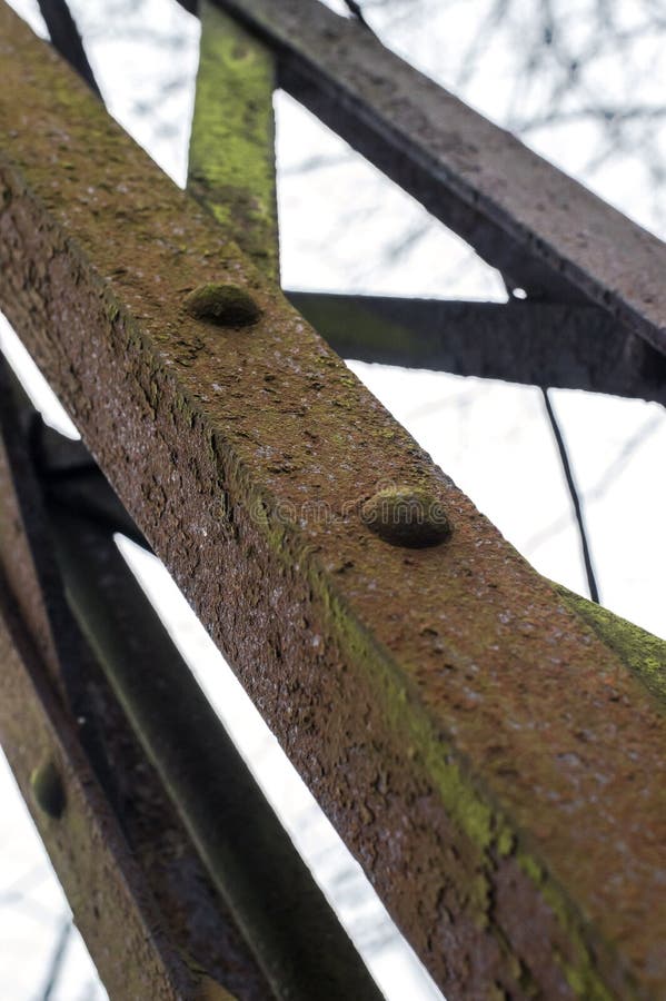 The post old iron rusty stock photo. Image of background - 114202222