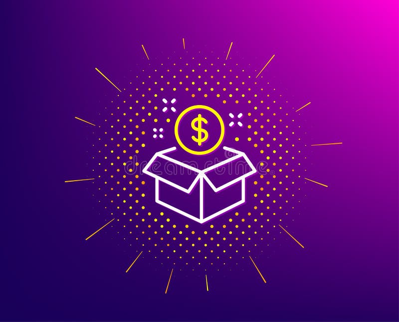 Post Package Line Icon. Paid Service Sign. Vector Stock Vector ...