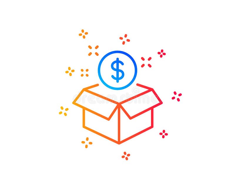 Post Package Line Icon. Paid Service Sign. Vector Stock Vector ...