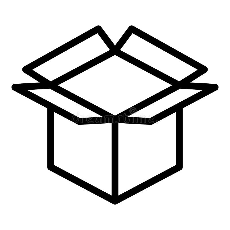 Parcel icon, outline style stock vector. Illustration of delivery ...