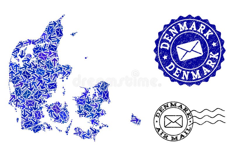 Post Pathways Composition of Mosaic Map of Denmark and Grunge Seals ...