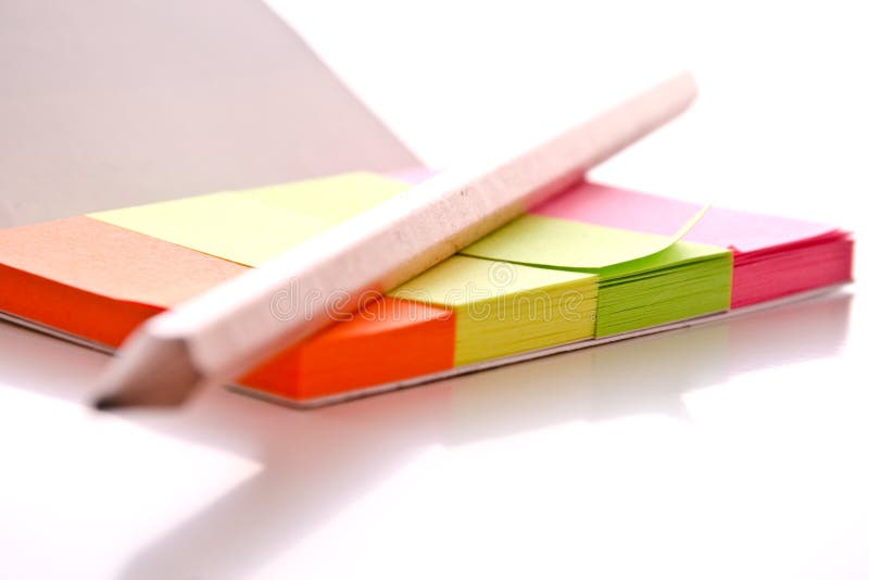 Post-it with pen stock image. Image of background, frame - 8666085
