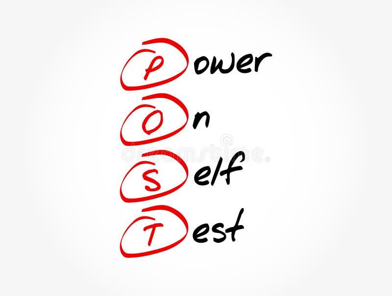 POST - Power on Self Test Acronym, Technology Concept Background Stock ...