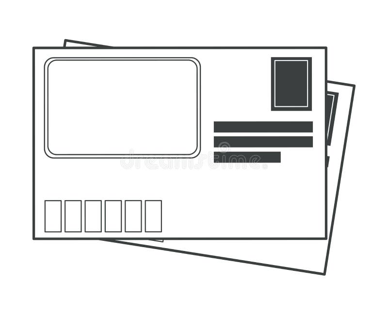 Post or Print Office, Printed Envelope and Message, Mail Stock Vector ...