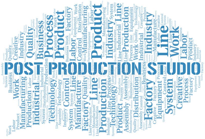 Post Production Studio Word Cloud Create with Text only. Stock ...