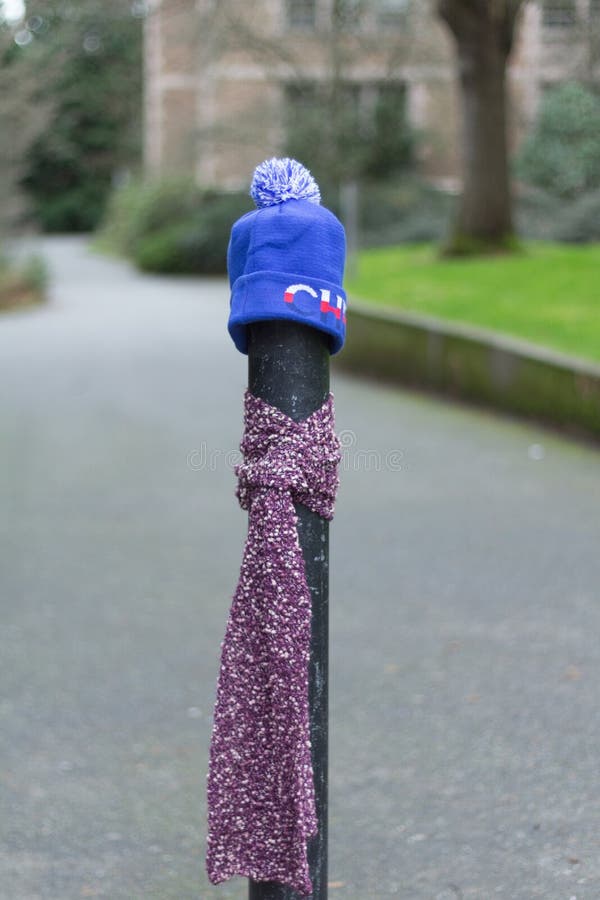 A Post Properly Dressed for the Winter at Seattle, Washington 21 Stock ...
