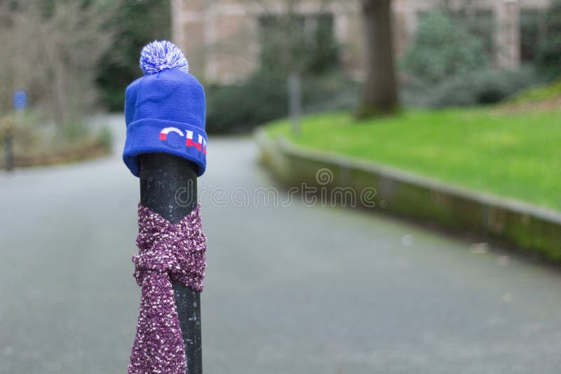 A Post Properly Dressed for the Winter at Seattle, Washington 22 Stock ...