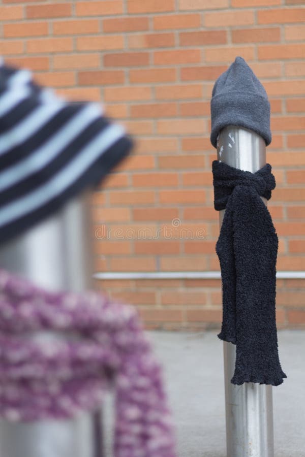 A Post Properly Dressed for the Winter at Seattle, Washington 34 Stock ...