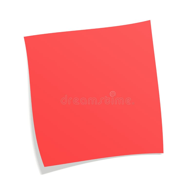 Post-it rouge illustration stock. Illustration du oubliez - 5516417