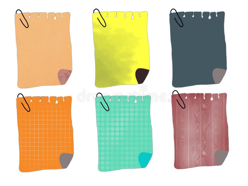 Post it Scheduled Notepad Note Paper Stock Illustration - Illustration ...