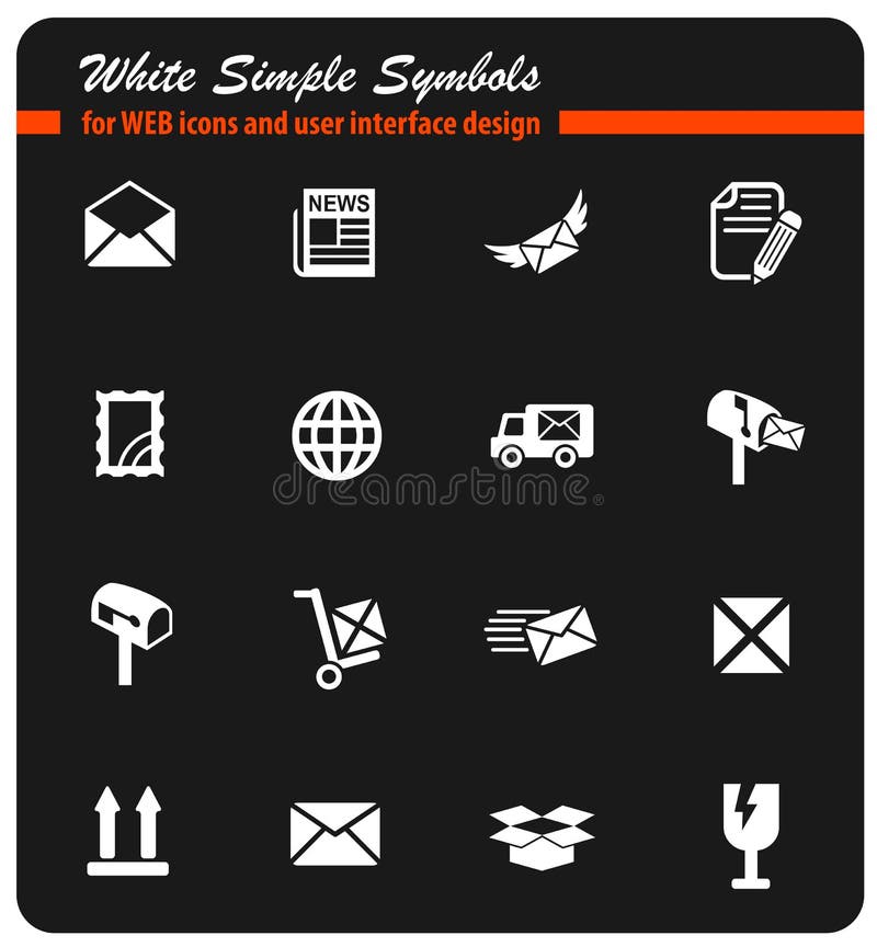 Post service icon set stock vector. Illustration of parcel - 88017666
