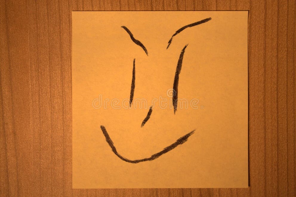 Post-it Spiteful Gloating Face Stock Photo - Image of gleeful, chit ...