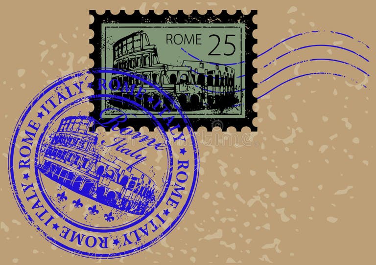 Post stamp stock vector. Illustration of monument, isolated - 12792050