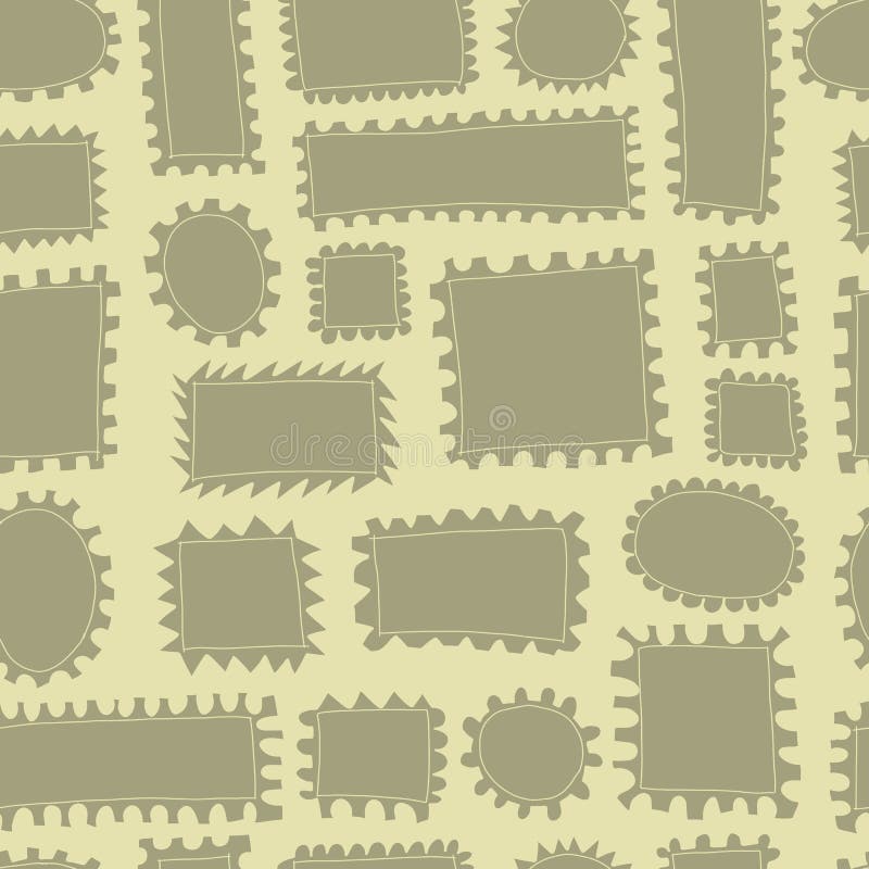 Post Stamp Collection, Seamless Pattern for Your Design Stock Vector ...