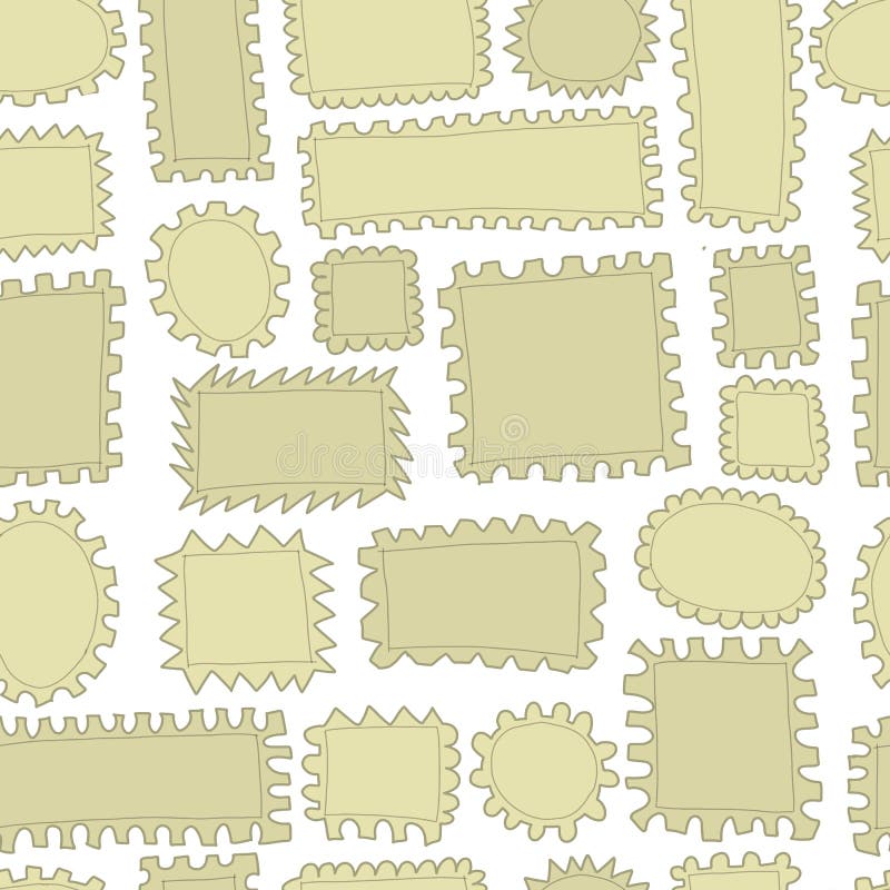 Post Stamp Collection, Seamless Pattern for Your Design Stock Vector ...