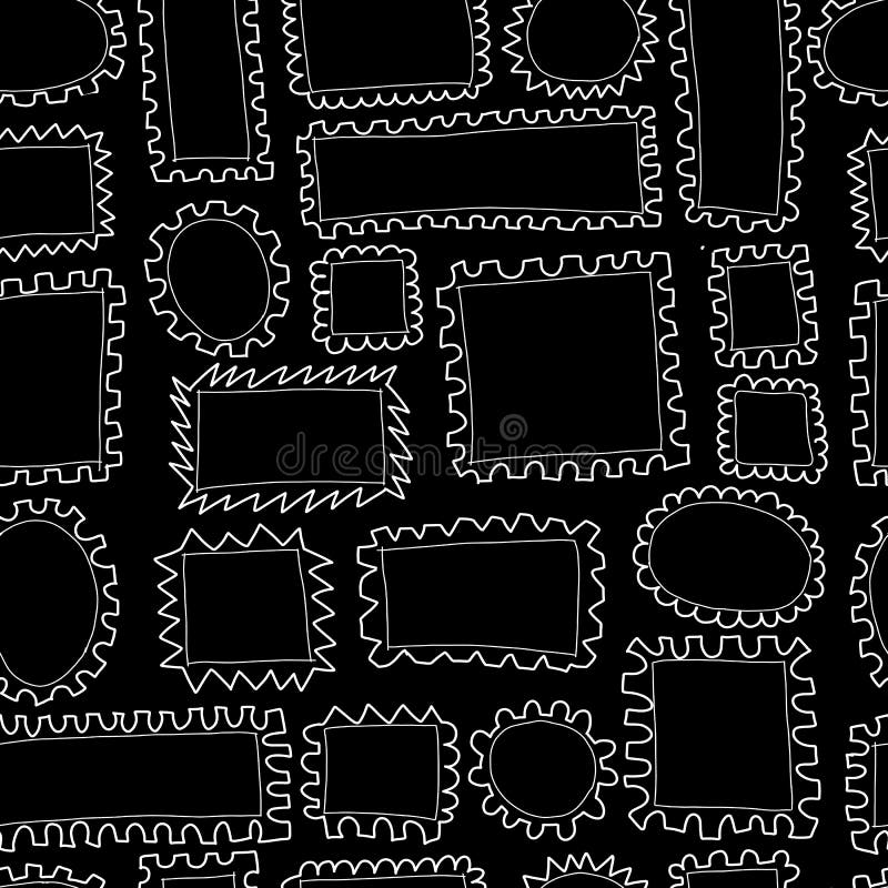 Post Stamp Collection, Seamless Pattern for Your Design Stock Vector ...