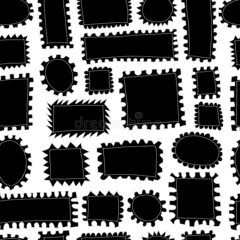 Post Stamp Collection, Seamless Pattern for Your Design Stock Vector ...