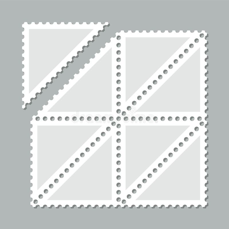 Post Stamp. Empty Postage Shapes. Vector Illustration Stock Vector ...