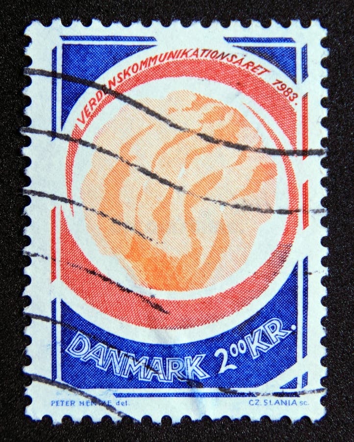 Postage Stamp Denmark, 1983. Interglobal Communications World ...