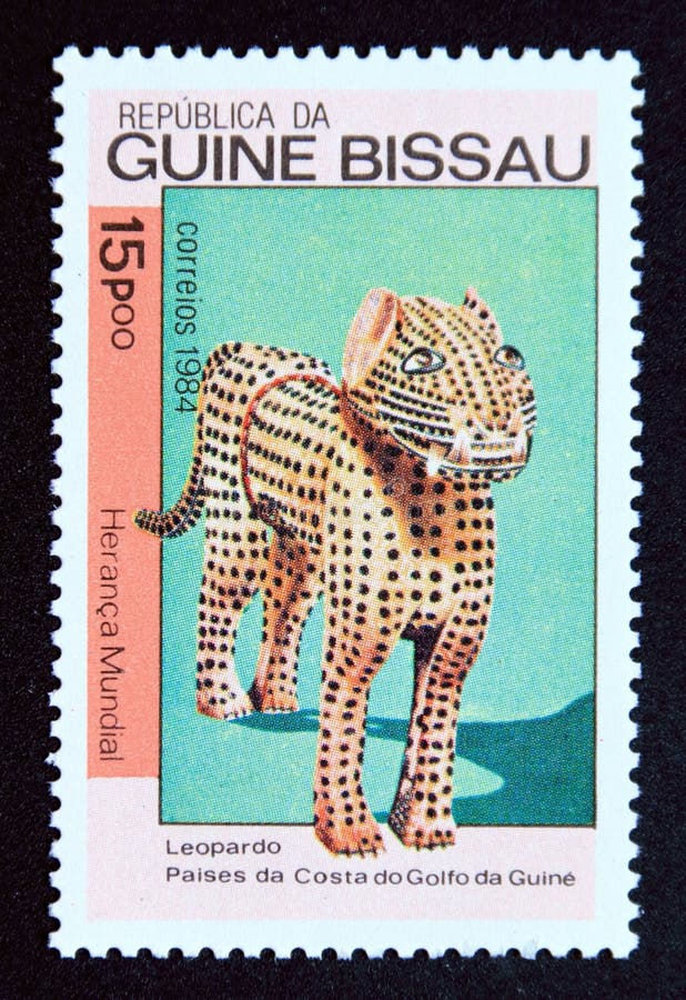 Postage Stamp Guinea Bissau, 1984. Leopard, Guinea Coast World Heritage ... Postage Stamp Guinea Bissau, 1984. Leopard, Guinea Coast World Heritage ...