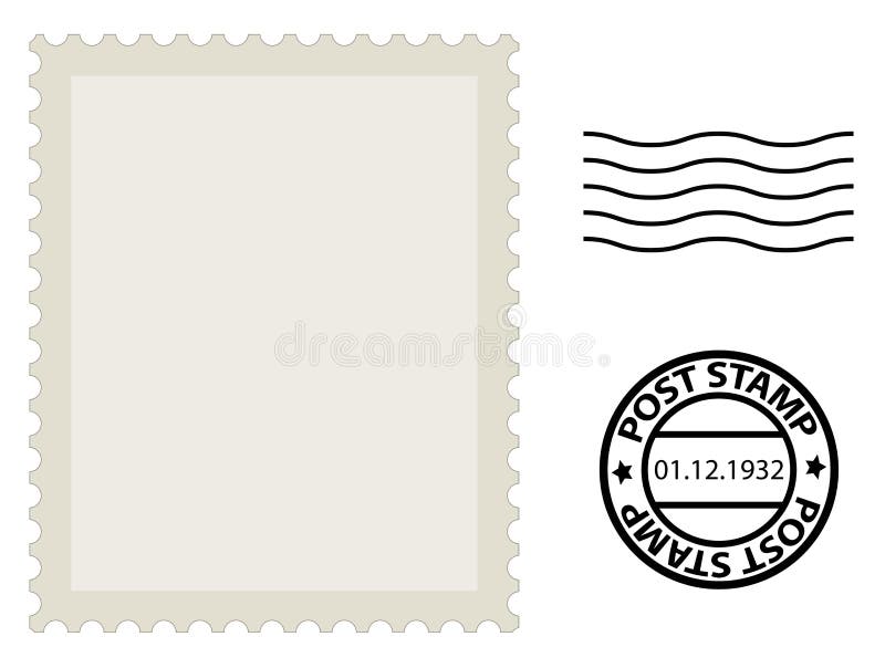 Blank post stamp stock vector. Illustration of delivery - 13602071