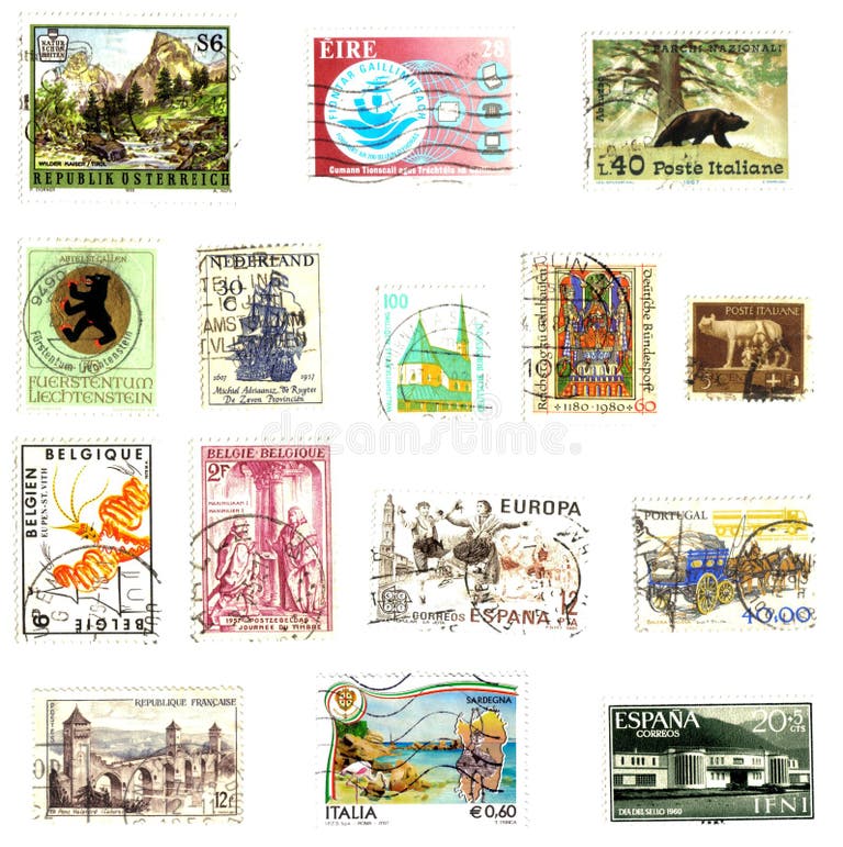 Post stamps background editorial stock photo. Image of letter - 10097238