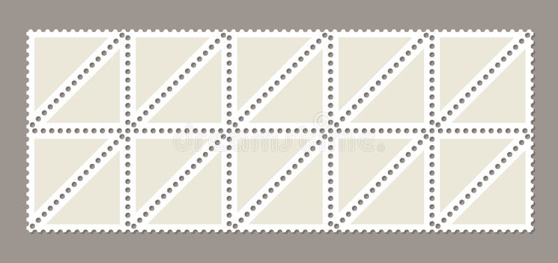 Post Stamps. Empty Mail Sticker. Vector Illustration Stock Vector ...