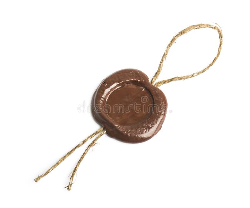 Post Stamps , Empty Seal Wax with the Cord Isolated on White Stock ...