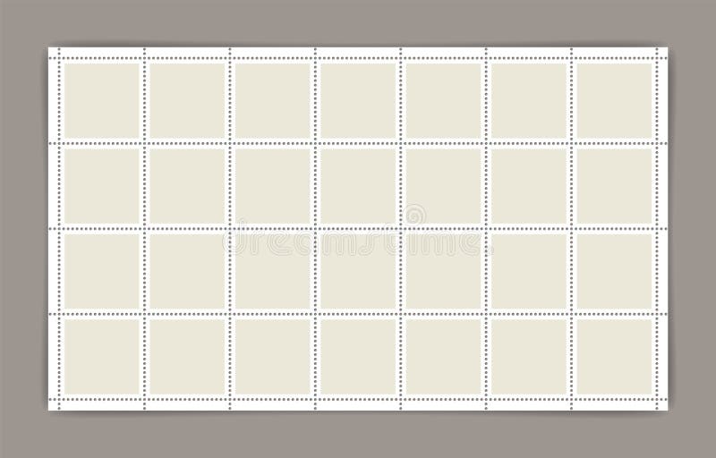 Post Stamps. Postage Frames. 28 Empty Postal Stamps Set. Triangular ...