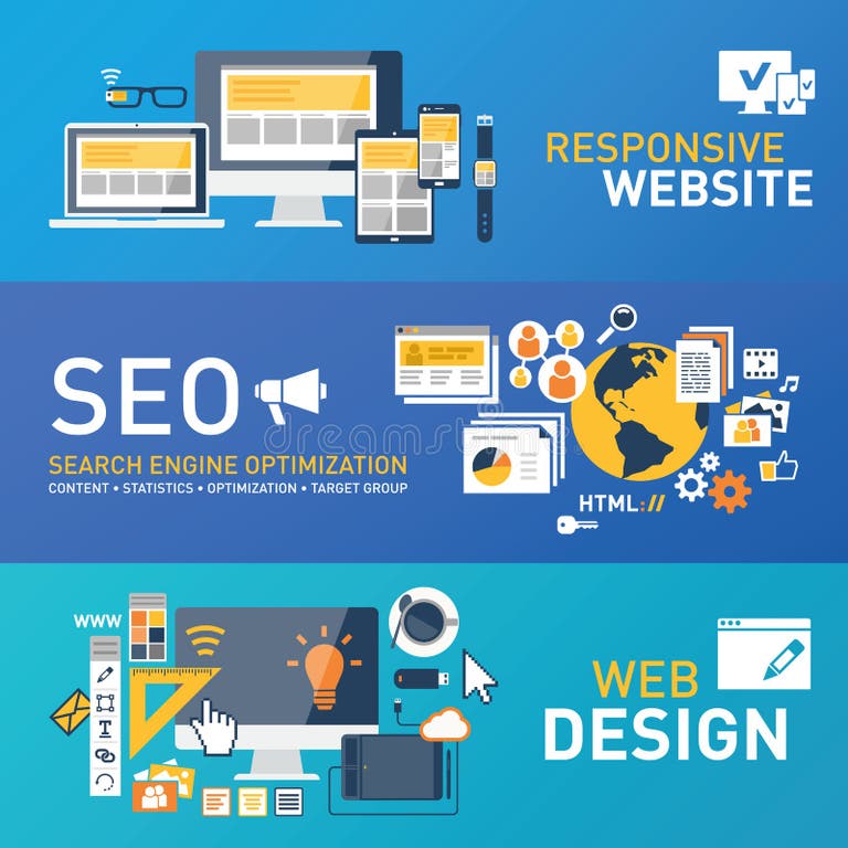 Responsive webdesign stock vector. Illustration of symbol - 44680099