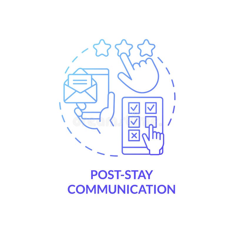 Post Stay Communication Blue Gradient Concept Icon Stock Vector ...