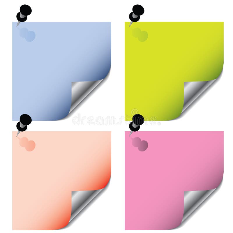 Post it stickers stock vector. Illustration of billboard - 13002568