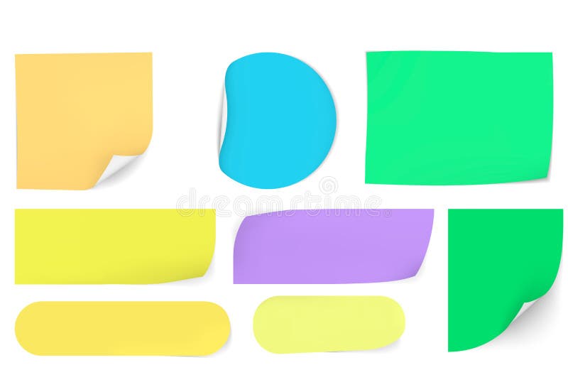 Post Sticky Colored Papers Vector Office Notes Stock Vector ...