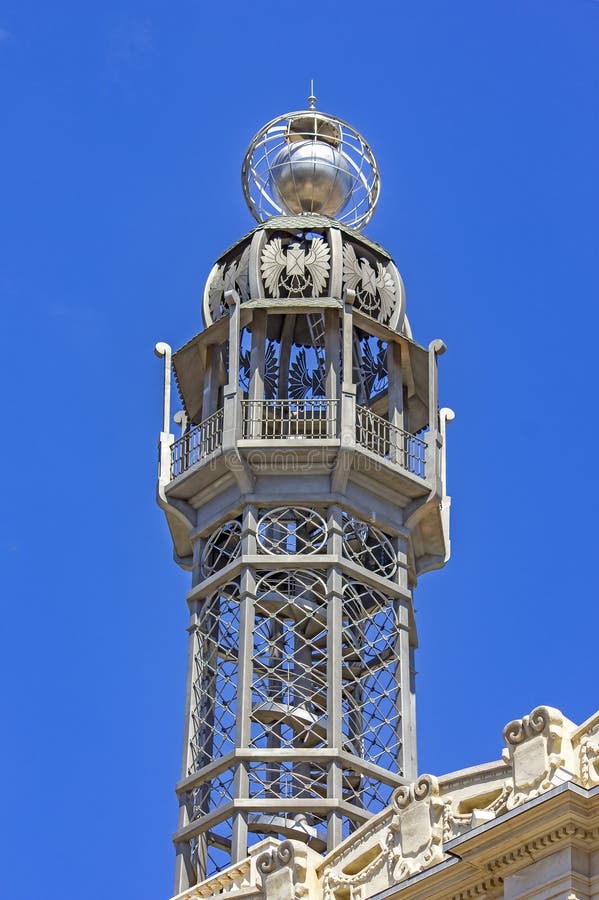 Post and Telegraph Building in Valencia, Spain Stock Image - Image of ...