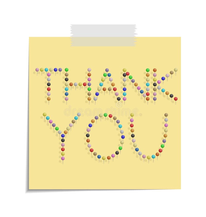 Post thank you stock vector. Illustration of note, list - 45061446
