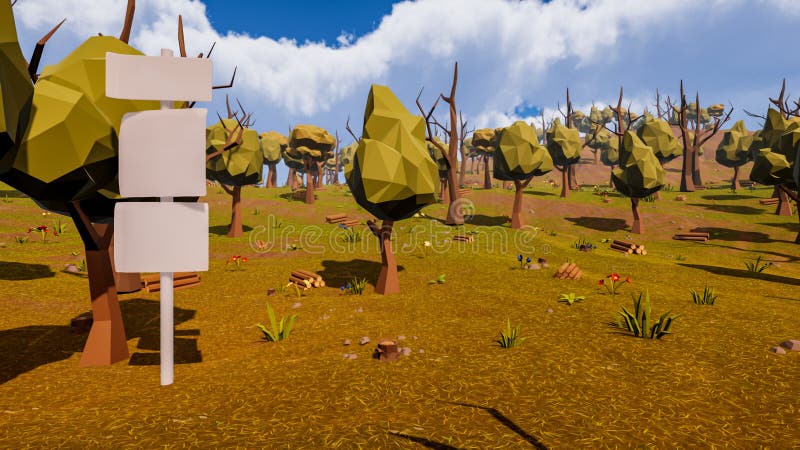 A Post with Three White Panels in a Natural Setting between Desert and ...